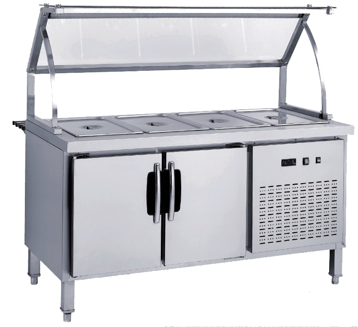 Newworld Stainless Steel | 4 pan buffet fridge